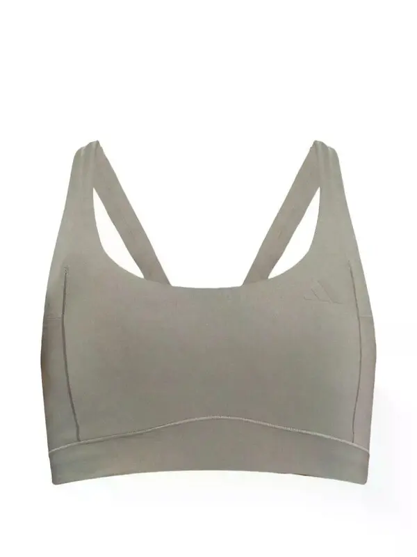Adidas X Entire Studios Optime Logo-detail Sports Bra - Neutrals