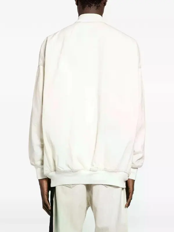 Rick Owens Temple Jumbo Flight Bomber Jacket - White