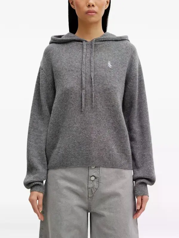 SPORTY & RICH Hooded Sweater - Grey
