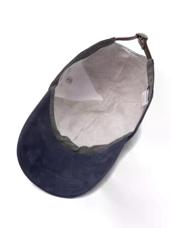 Brunello Cucinelli Baseball Cap With Embroidered Logo - Blue