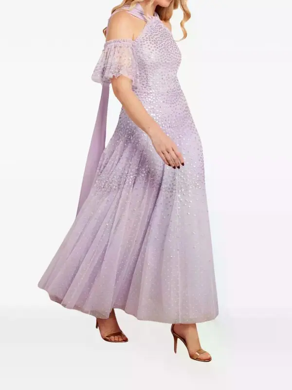 NEEDLE & THREAD Scallop Halterneck Gown