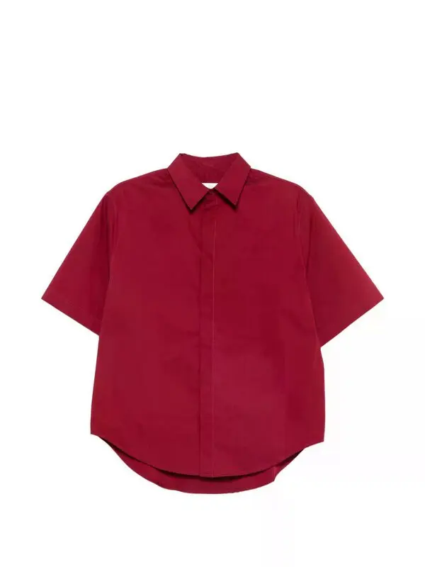 SA SU PHI Cherry Cotton Short Sleeve Shirt - Red