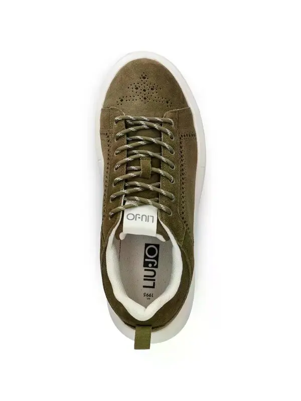 Liu Jo Suede Lace-up Sneakers With Perforated Detailing