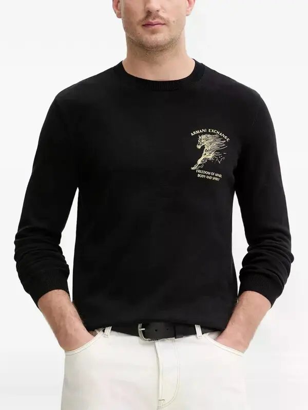 Armani Exchange Graphic Crew Neck Long Sleeve Sweatshirt