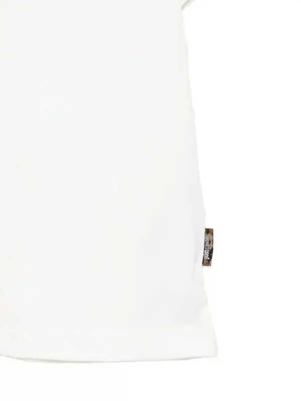 Just Cavalli Embroidered Floral T-shirt - White