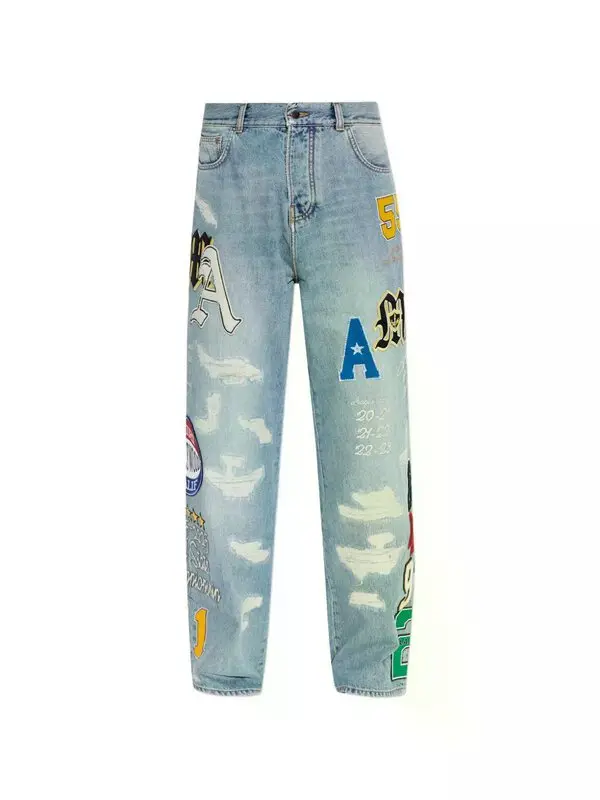 Amiri Varsity Patch Baggy Jeans