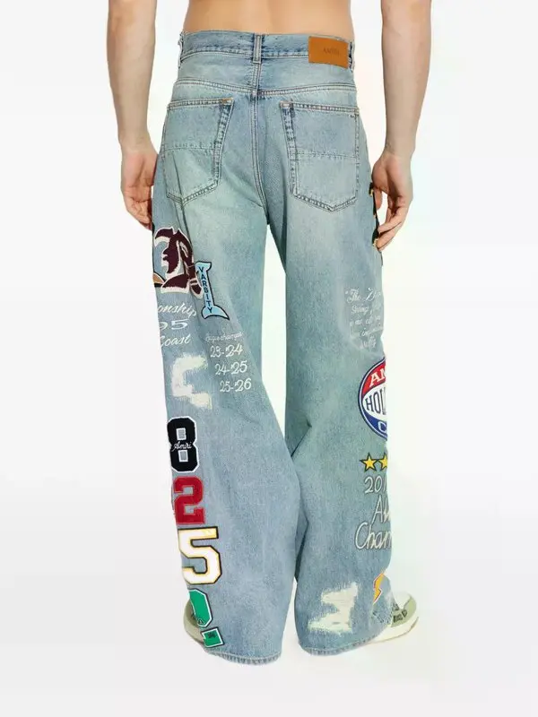 Amiri Varsity Patch Baggy Jeans