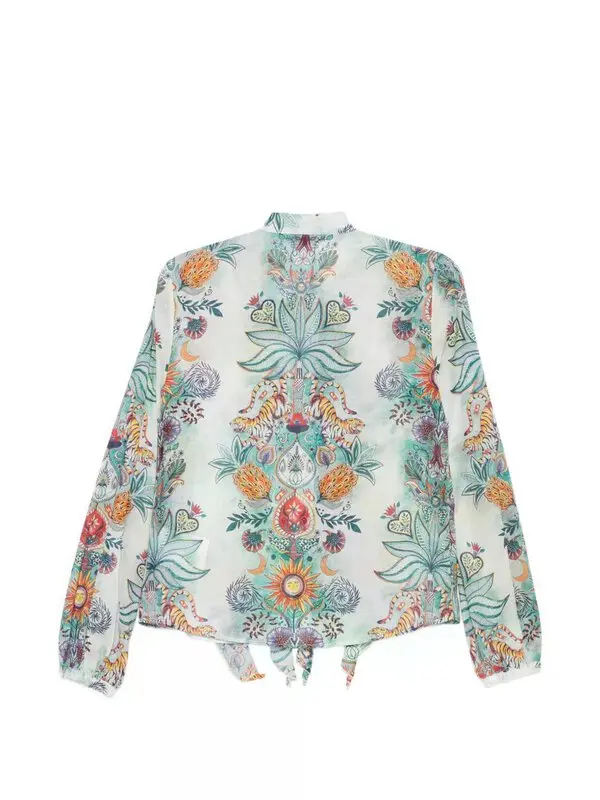 Just Cavalli Ruffled Print Blouse