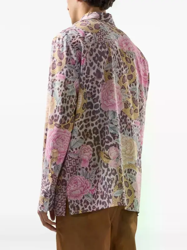 Gcds Animal-print Floral Shirt