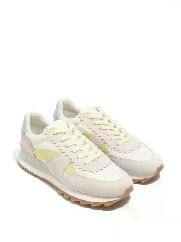 Bimba Y Lola Scalloped Trim Lace-up Sneakers - Neutrals