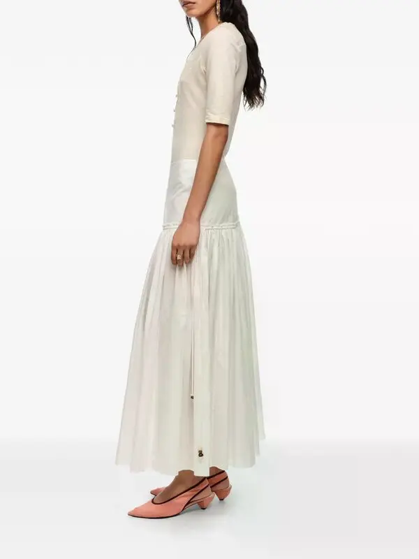 Bimba Y Lola Midi Gathered Cotton Skirt