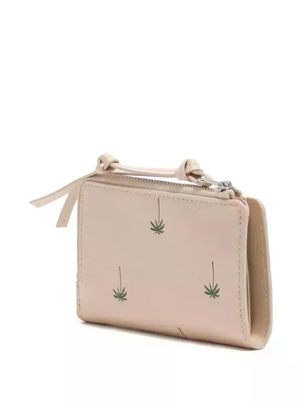 Bimba Y Lola Palms Zip Leather Wallet - Neutrals