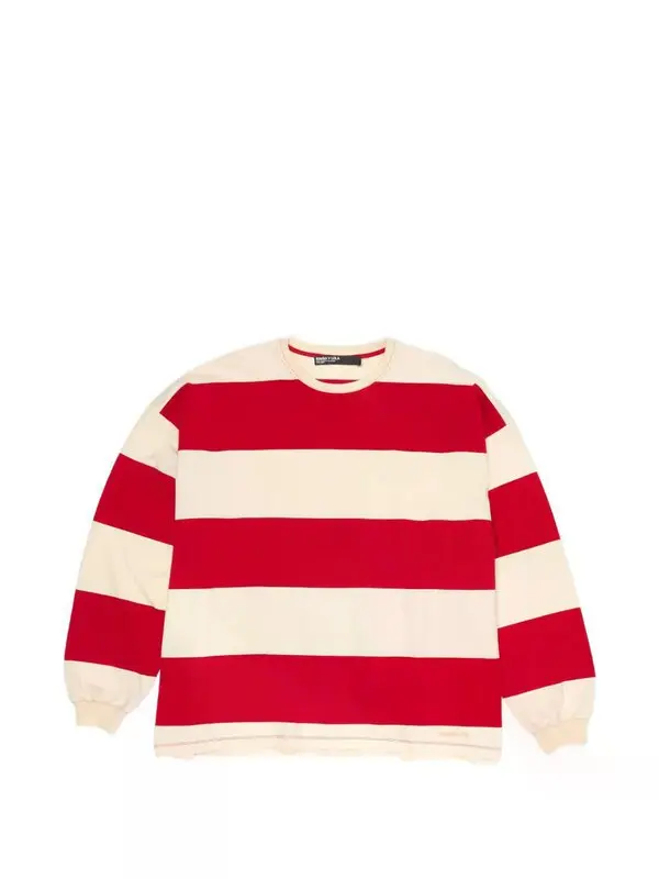 Bimba Y Lola Balloon-sleeved Striped T-shirt - Red