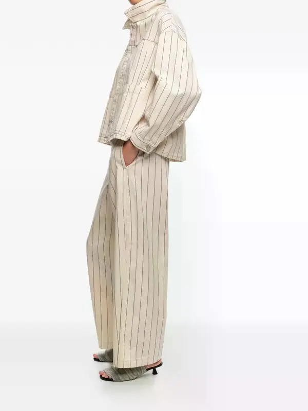 Bimba Y Lola Striped Denim Jacket