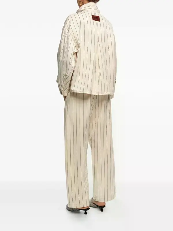 Bimba Y Lola Striped Denim Jacket