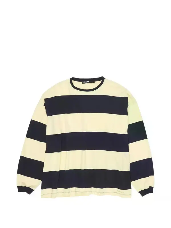 Bimba Y Lola Striped Balloon Sleeve T-shirt - Blue