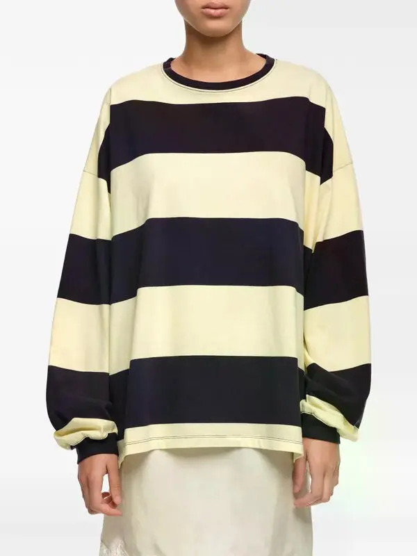 Bimba Y Lola Striped Balloon Sleeve T-shirt
