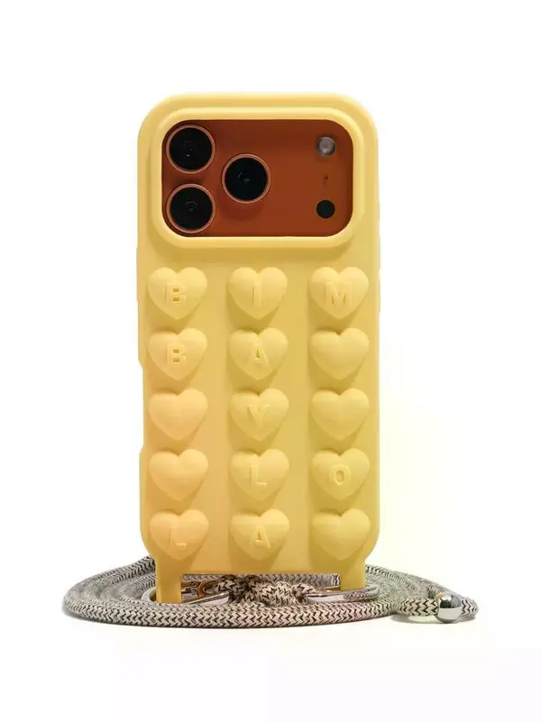 Bimba Y Lola Iphone 17 Pro Heart-embossed Case - Yellow