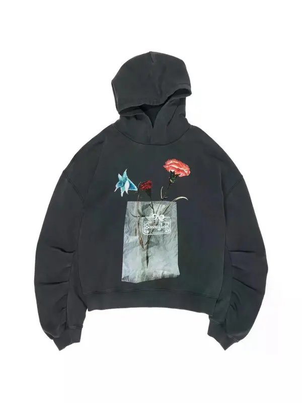 Bimba Y Lola Floral Print Hoodie - Black