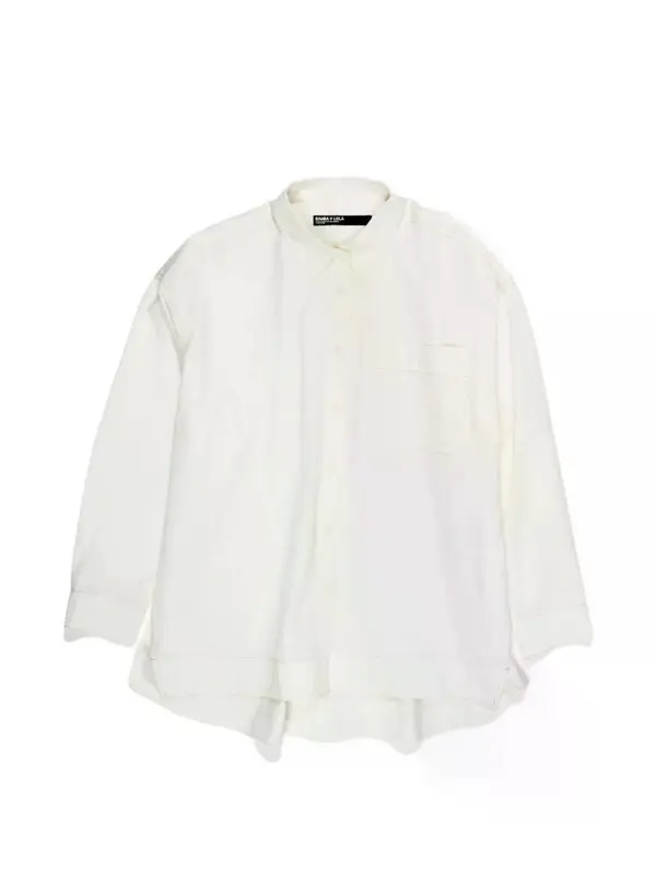 Bimba Y Lola Cotton Blend Shirt With Contrast Stitching - White