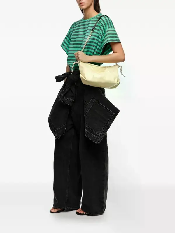 Bimba Y Lola Striped Embroidered T-shirt - Green