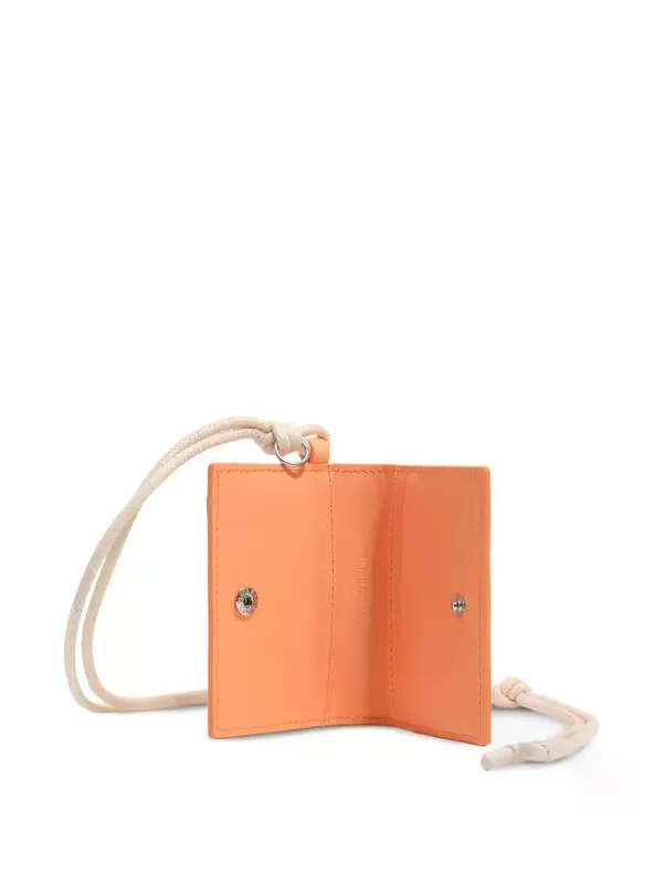 Bimba Y Lola Palms Small Leather Card Holder - Orange
