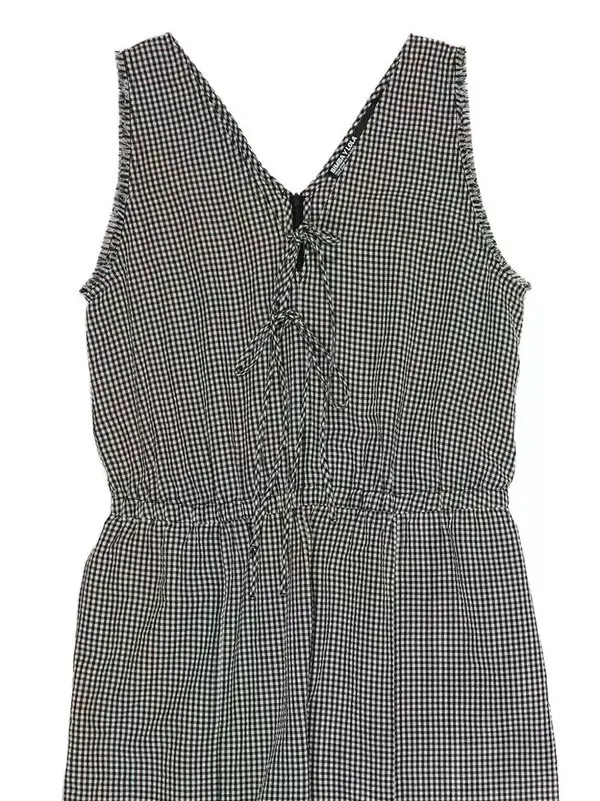 Bimba Y Lola Sleeveless Gingham Pattern Jumpsuit - Black