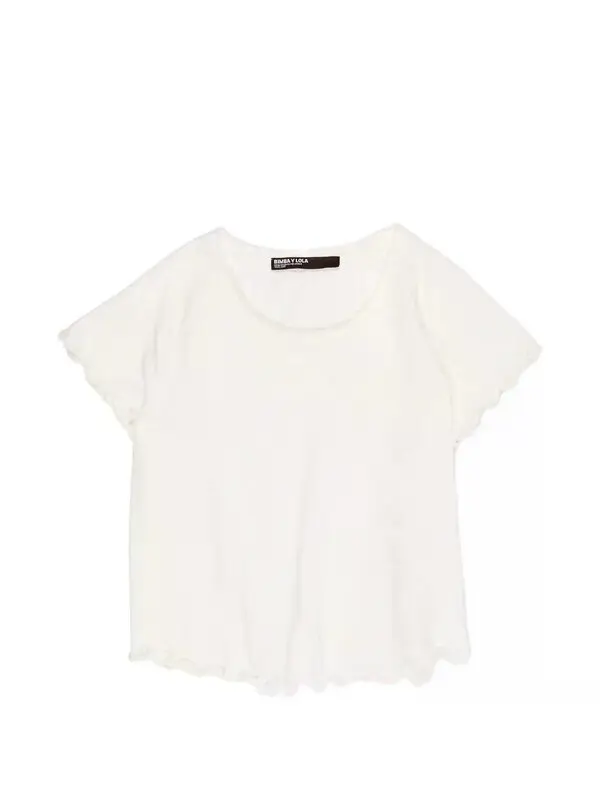 Bimba Y Lola Rolled-trim T-shirt - White
