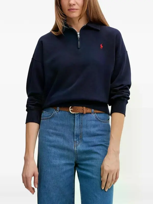 Polo Ralph Lauren Embroidered Zip Sweatshirt - Grey