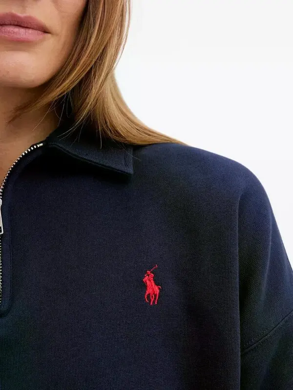Polo Ralph Lauren Embroidered Zip Sweatshirt - Grey