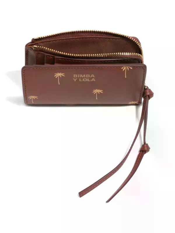 Bimba Y Lola Sand Palms Compact Purse - Brown