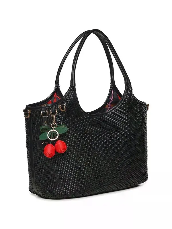 V°73 Zelda Woven Shoulder Bag - Black