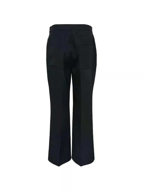 JIL SANDER Flared Leg Wool Gabardine Trousers