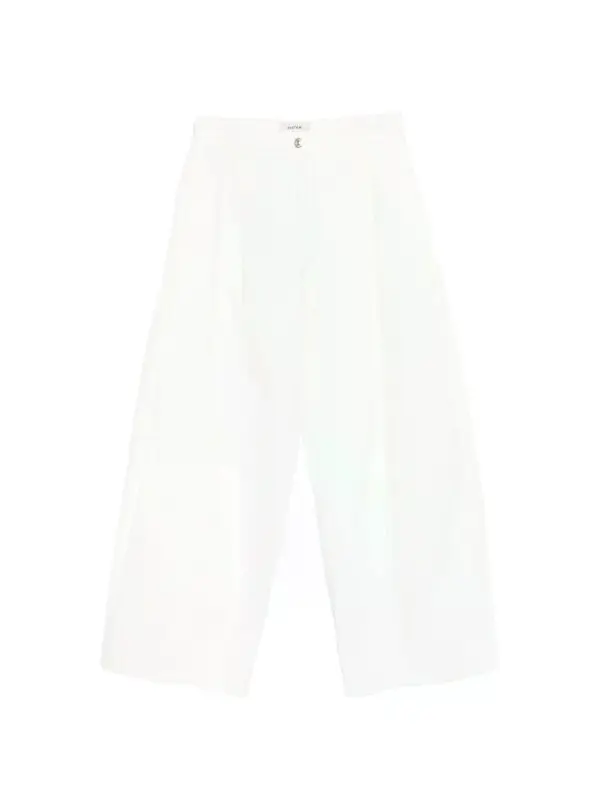 SYSTEM Button-fastening Pleated Jeans - White