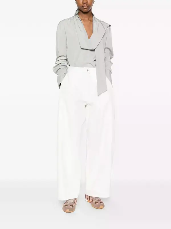 SYSTEM Button-fastening Pleated Jeans