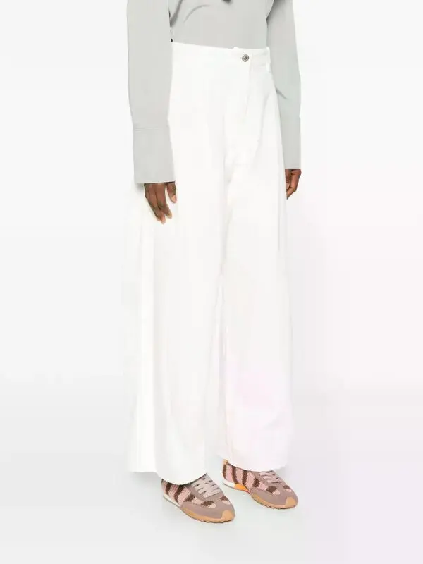 SYSTEM Button-fastening Pleated Jeans