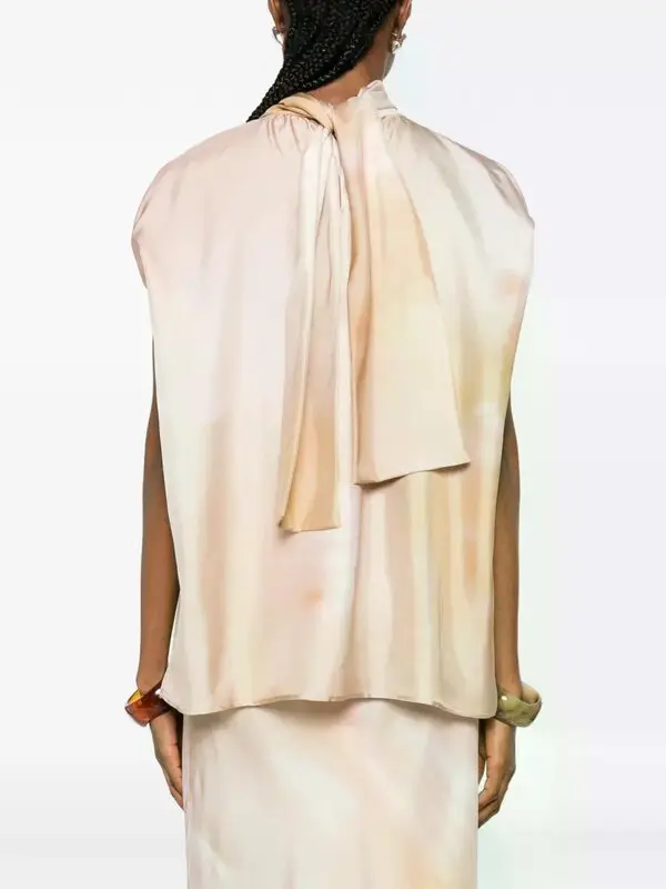Fabiana Filippi Sleeveless Blouse With Gathered Shoulders