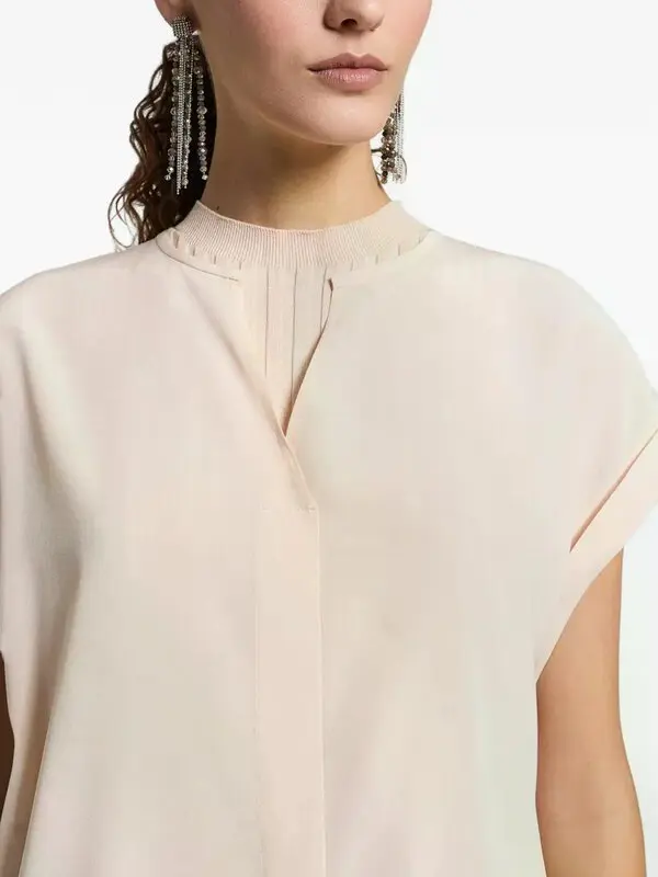 Peserico Round Neck Short Sleeve Top