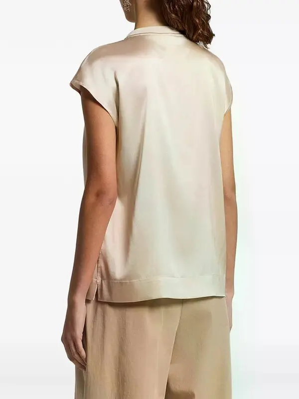 Peserico Ribbed-trim Crew Neck Top