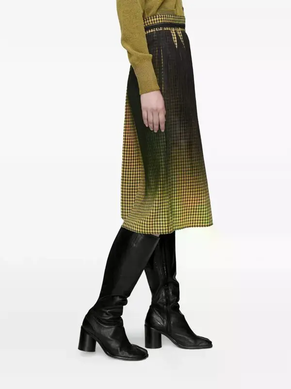 MAISON MARGIELA Faded Checks Midi Skirt