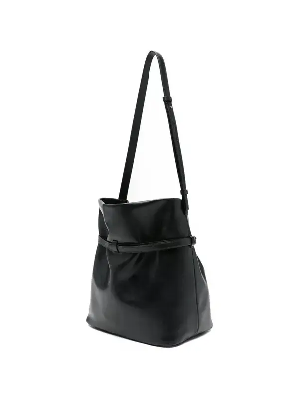 Emporio Armani Buckle Strap Bucket Bag - Black
