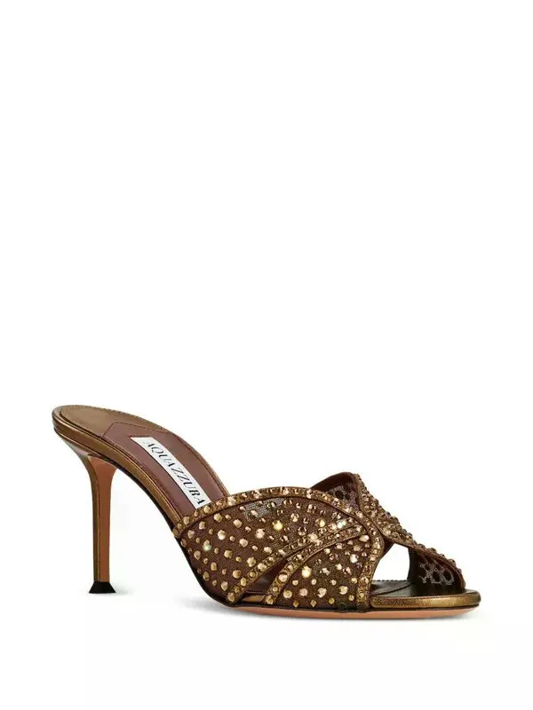 AQUAZZURA Embellished Open Toe Sandals