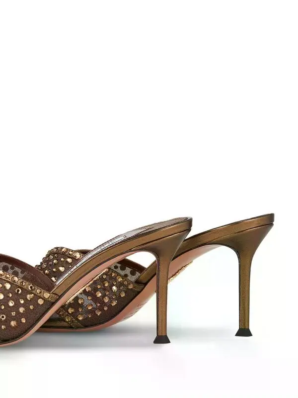 AQUAZZURA Embellished Open Toe Sandals