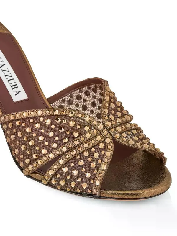 AQUAZZURA Embellished Open Toe Sandals
