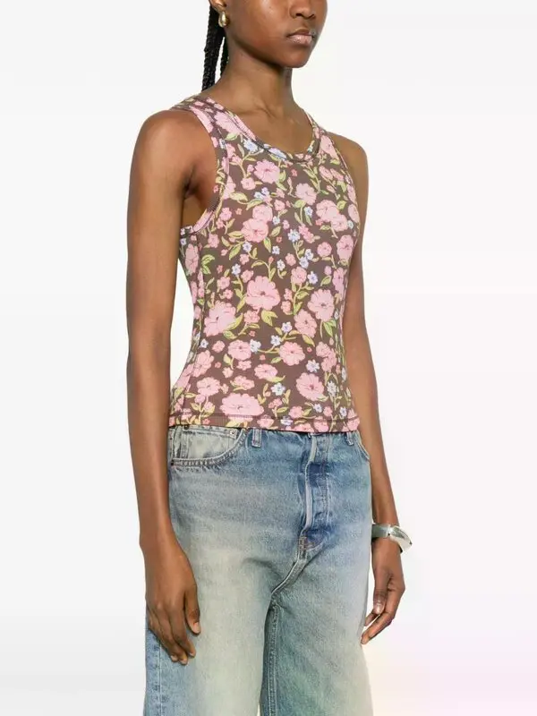 DIESEL® Floral Print Round Neck Vest