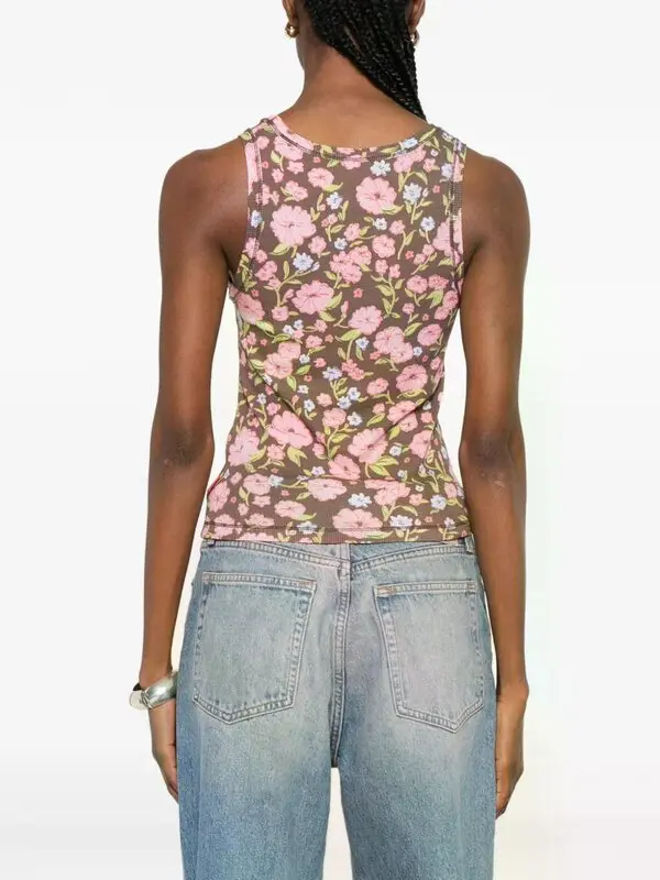 DIESEL® Floral Print Round Neck Vest