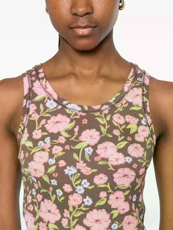 DIESEL® Floral Print Round Neck Vest