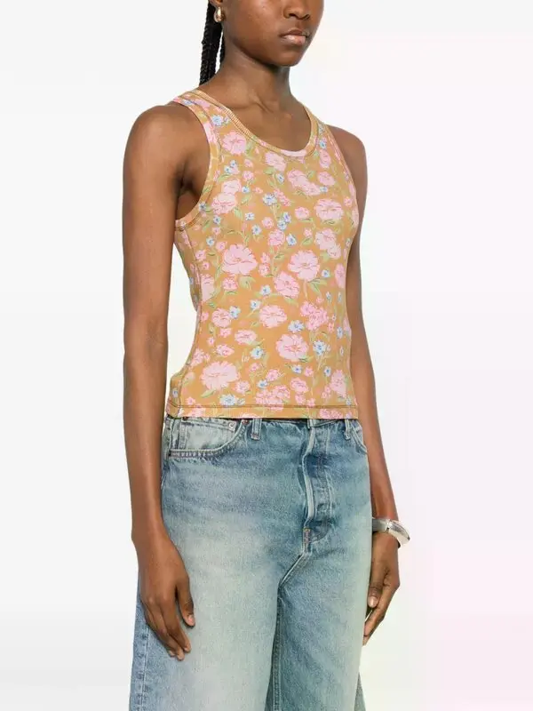 DIESEL® Floral Print Ribbed Tank Top
