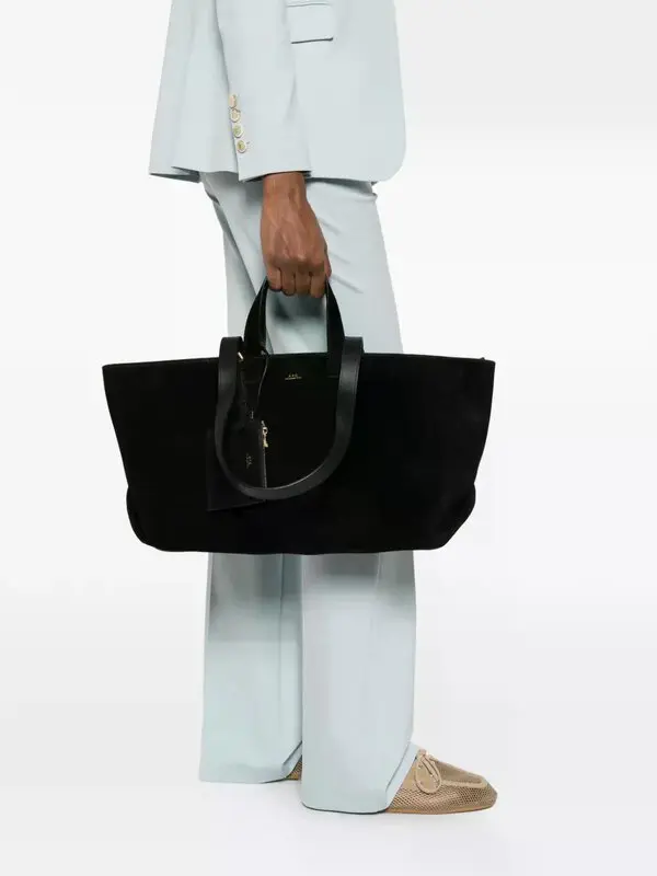 A.p.c. Le Drummer Suede Tote Bag - Black