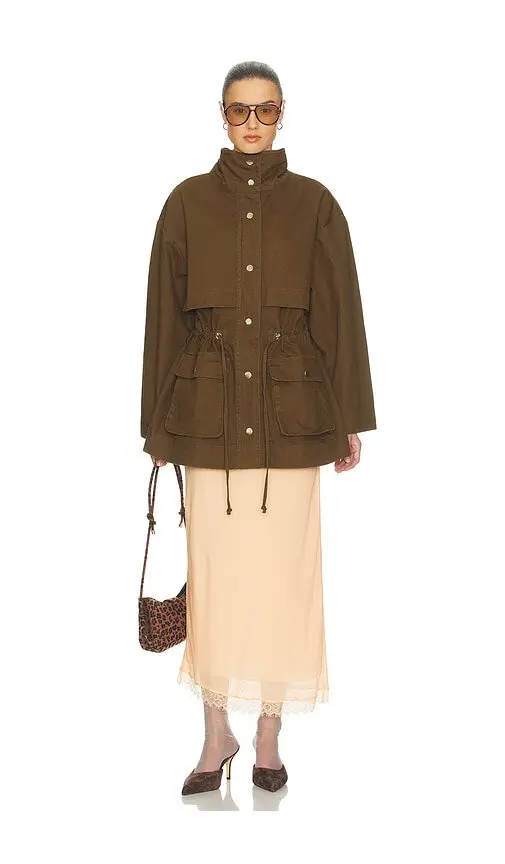 HELSA Garment Washed Utility Jacket - Army
